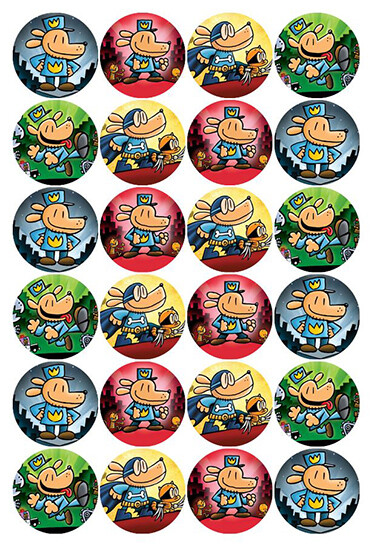 🌟 24 DOGMAN DOG MAN EDIBLE 4CM WAFER PAPER CUPCAKE CAKE IMAGES TOPPERS ...