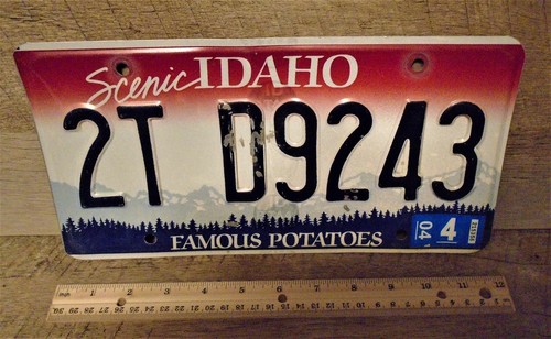 Idaho 2004 License Plate # 2T D9243 Red White and Blue Mountains | eBay
