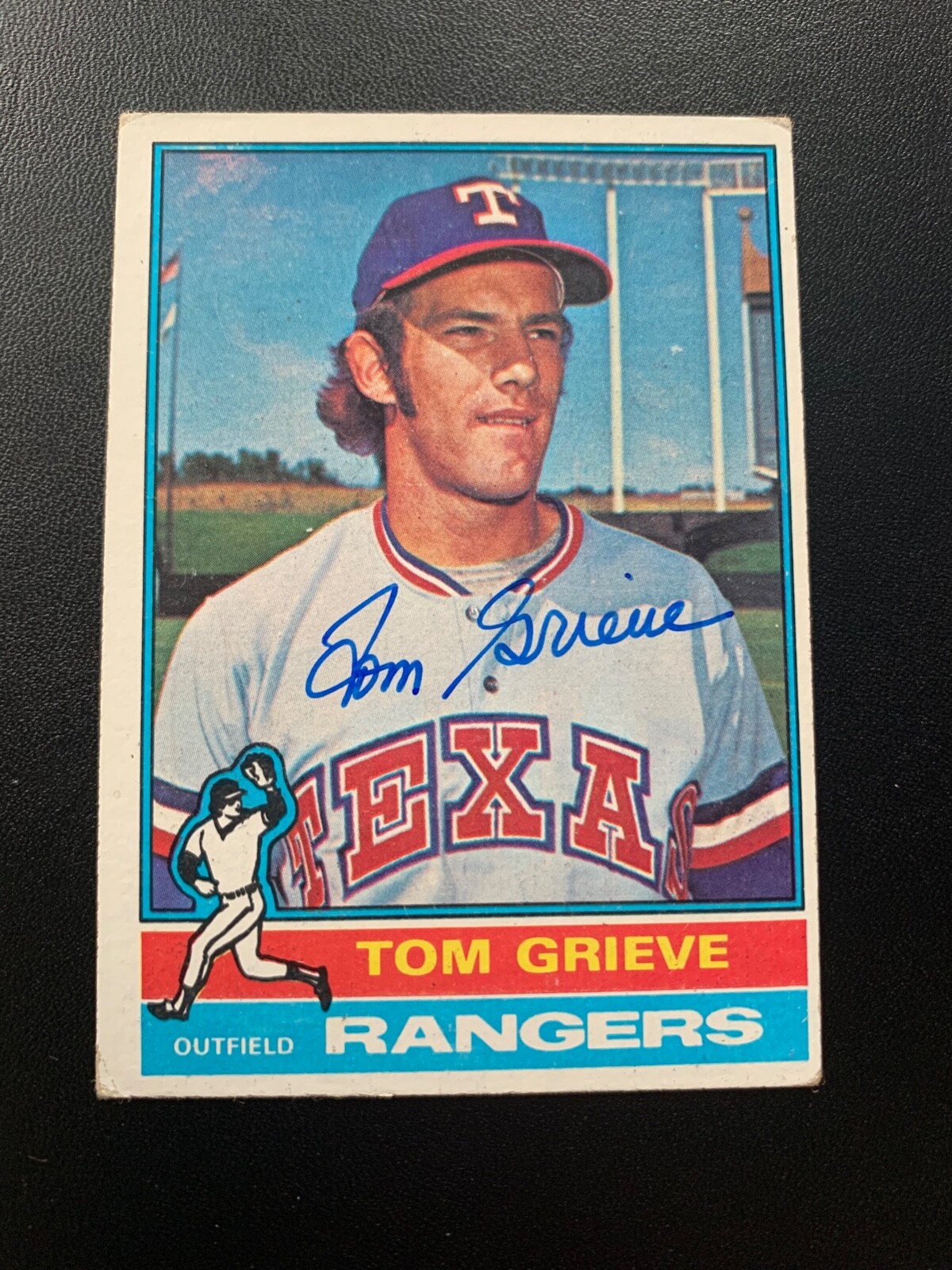 Tom Grieve Signed 1976 Topps #106 Card Texas Rangers Autograph COA | eBay