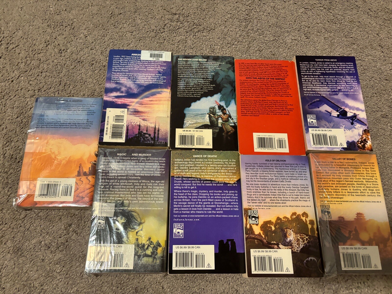 Indiana Jones EXPANDED ADVENTURES Canon & Legends VINTAGE NOVEL BOOK ...