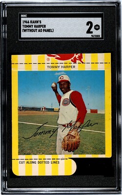 1966 Kahn's Wieners Tommy Harper Cincinnati Reds SGC 2 | eBay