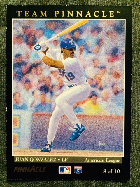 1993 Pinnacle Barry Bonds / Juan Gonzalez Team Pinnacle Insert Card | eBay