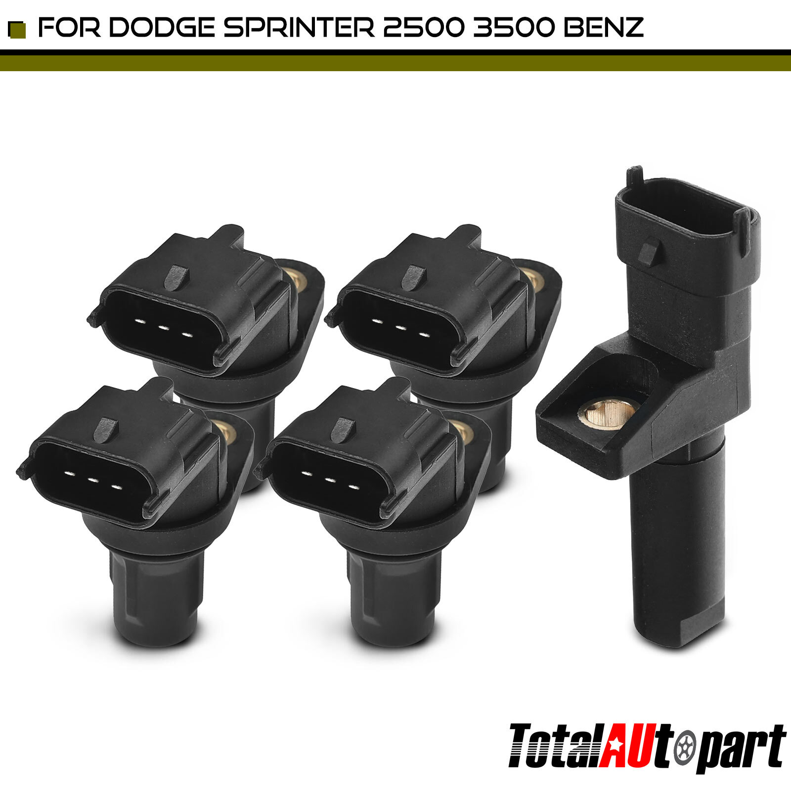 4Pcs Camshaft & 1x Crankshaft Position Sensor for Mercedes-Benz C230 ...