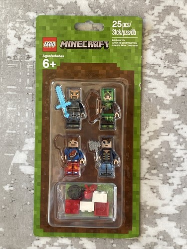LEGO Minecraft Skin Pack Set 853609 Minifigs Weapons TNT 25pc 2016 NEW ...