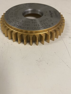 Gleason 1.250” Bore Gear Shaper Cutter DP 10 PA 25, 40 Teeth. 4” Pitch ...