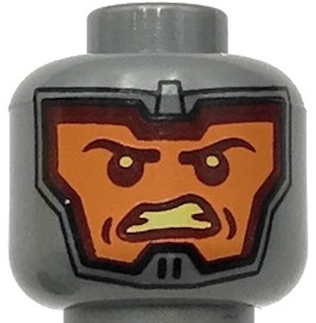 Lego New Minifigure Flat Silver Minifigure Head Dual Sided Balaclava ...