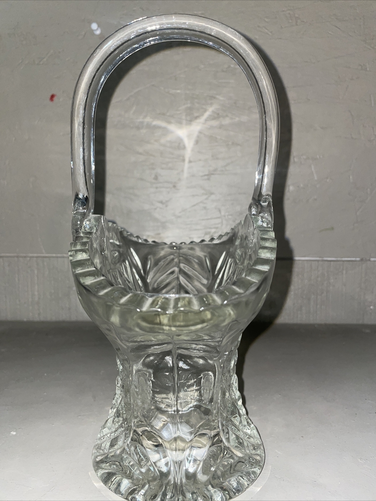 Vintage Princess House Crystal Glass Diamond Cut Basket with Handle ...