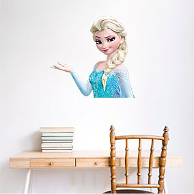 Princess Elsa Wall Art Bedroom Nursery Car Decor Colourful Vinyl ...