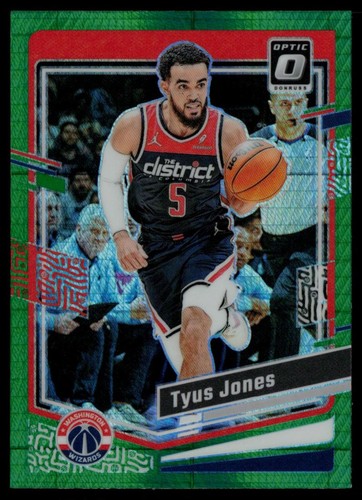 Tyus Jones 2023-24 Donruss Optic Green Hyper #182 Washington Wizards | eBay
