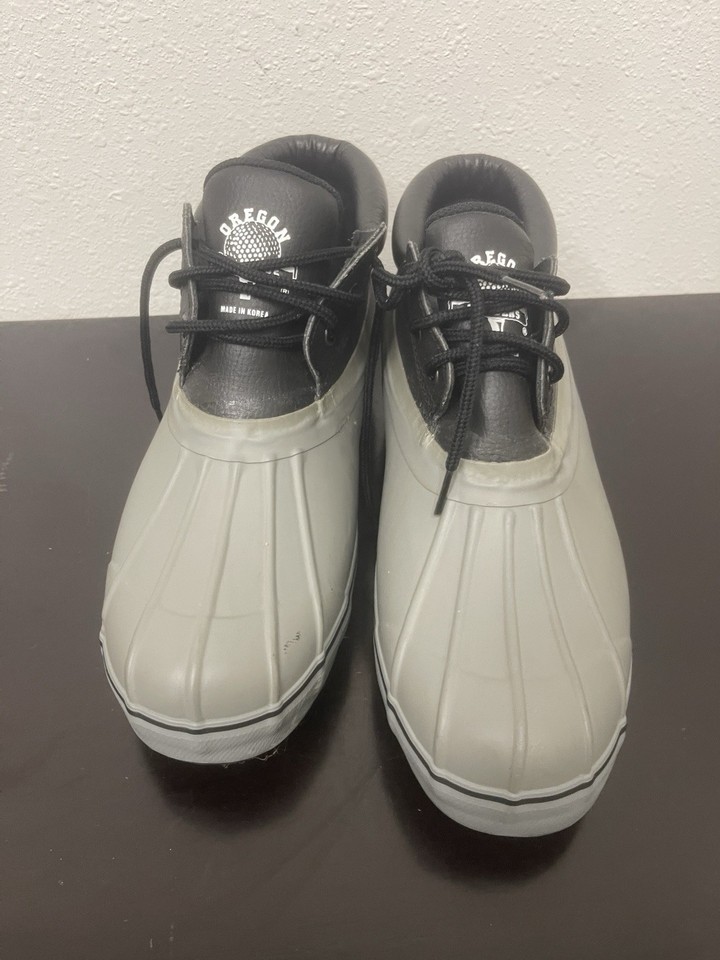 Oregon Mudders Golf Rain Boots Cleats Spiked WaterProof Gray & Black ...