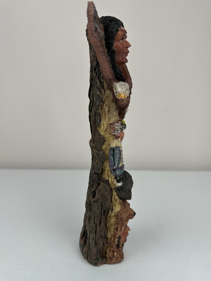 Native American Indian Tribe Eagle Buffalo Tree Statue Figurine Trisify ...