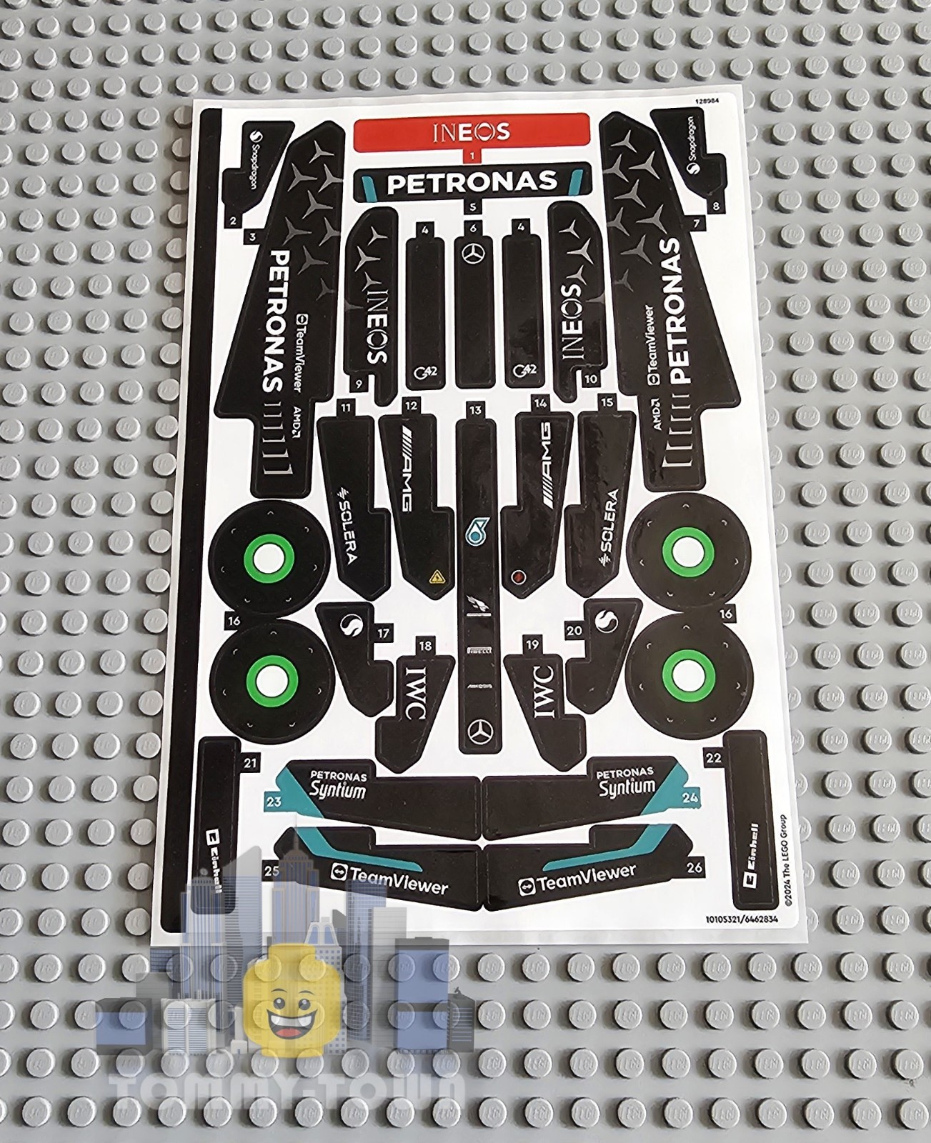 Lego Technic STICKER SHEET for 42165 Mercedes-AMG F1 W14 E Performance ...