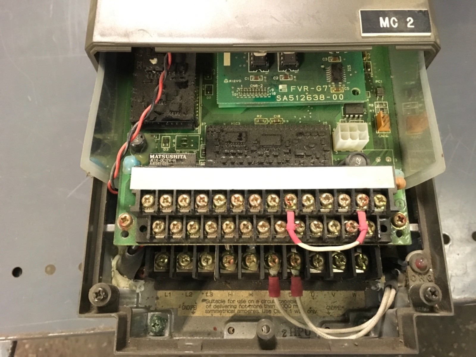 Fuji Electric Drive, FVR G7S, FVR015G7S-2UX, 230v 8.4A, out-230v 8a, no ...