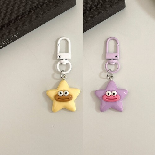 Creative Star Monster Keychain Cute Funny Cartoon Keyring Backpack ...