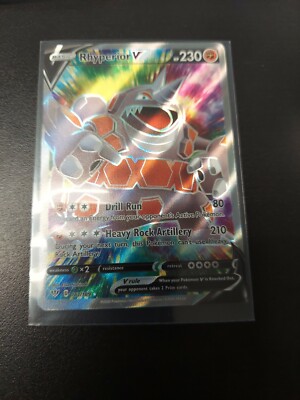 Rhyperior V Full Art 181/189 Ultra Rare Darkness Ablaze Pokemon TCG ...