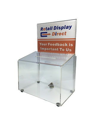 A5 Acrylic Competition Box Ballot Box | eBay
