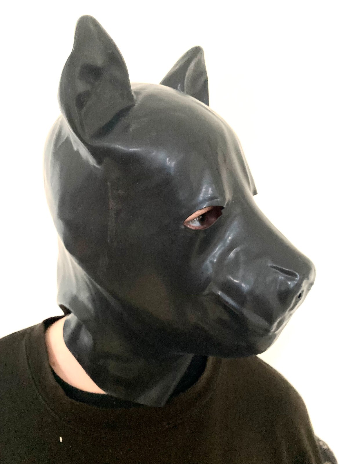 Latex Fetish Masks Hood Female Doll Dog Pup Play Fancy Dress Gimp Stag ...