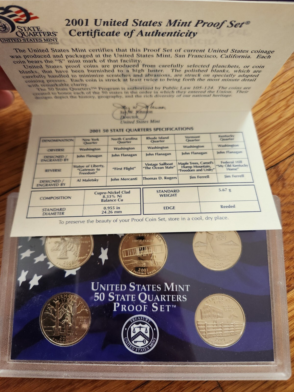 2001 US MINT PROOF SET 10 Coin Set with Box & COA | eBay