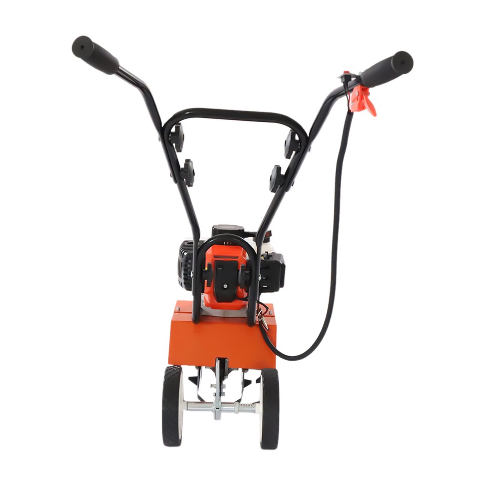 2 Stroke 43CC Mini Tiller Gas Powered Rototiller Garden Farm Cultivator ...
