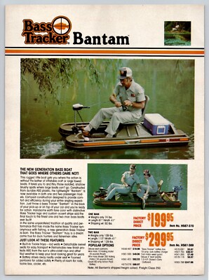 1983 Vintage Bass Tracker Bantam Boat Print Ad | eBay