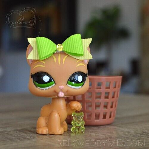 LPS Shorthair Cat 1188 Licking Orange w/ Accessories GUARANTEED ...