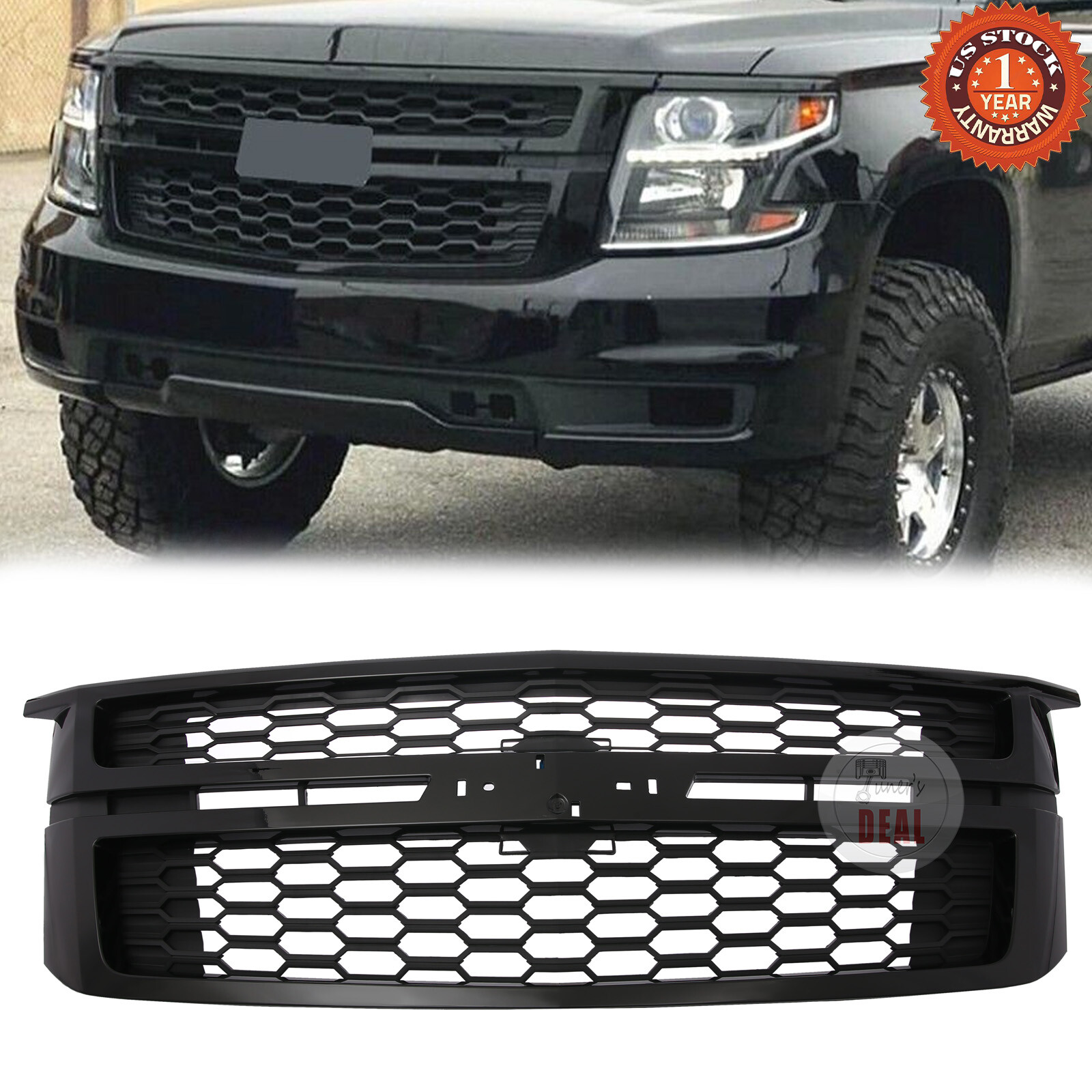 Fits For 2015-2020 Chevrolet Tahoe Suburban Front Upper Grille Assembly ...