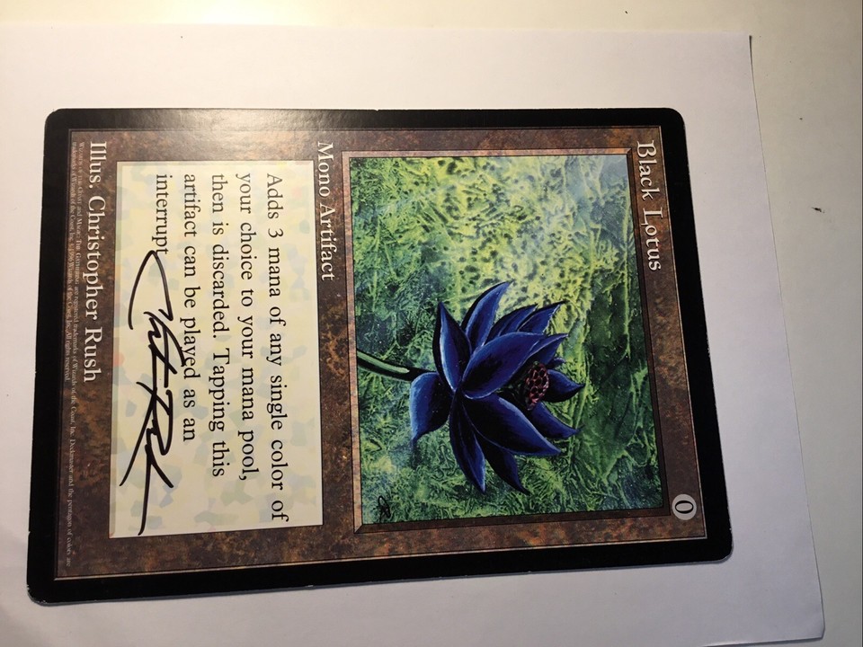 The Oversized Scrye #15 6x9 Black Lotus MTG Magic Artist Signed ...