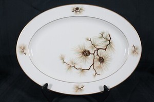 DISCONTINUED! VINTAGE LENOX CHINA PINE PATTERN SMALL OVAL PLATTER 14 ...