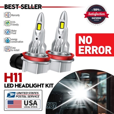 H11 H8 H9 LED Headlight Bulb Kit Hi/Low Beam 20000LM For Buick Verano ...