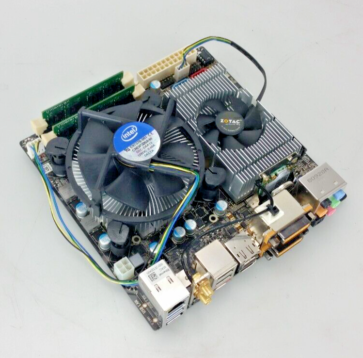 ZOTAC H77-ITX WIFI Motherboard LGA1155 DDR3 PCIEX4 MSATA W/ CPU i7 ...