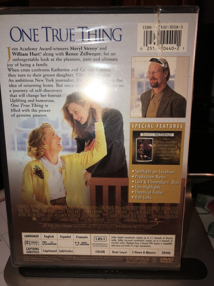 One True Thing (DVD, 1999, Widescreen) 25192044021| eBay
