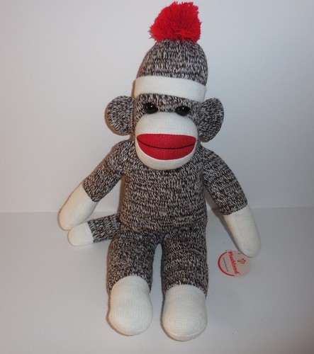 Plush Plushland Sock Monkey 16" NWT Red Lips | eBay