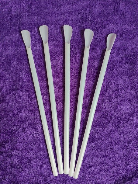 PLA Biodegradable spoon straws, white, Slush Spoon straws 6x200mm | eBay UK