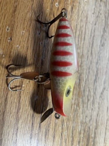 vintage Makinen WONDER LURE Red&White W-Gold Scales Fishing LURE | eBay