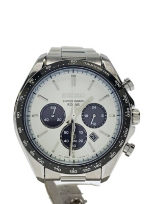 SEIKO SELECTION SBPY165 White Panda Solar Chronograph Men's Watch in ...