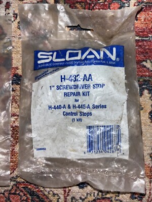 SLOAN H-432-AA 1” SCREWDRIVER STOP REPAIR KIT 3308453 H-440 H-445 ...