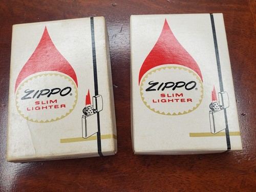 **LOT OF 2** Vintage Zippo Empty Slim Box Two Boxes | eBay