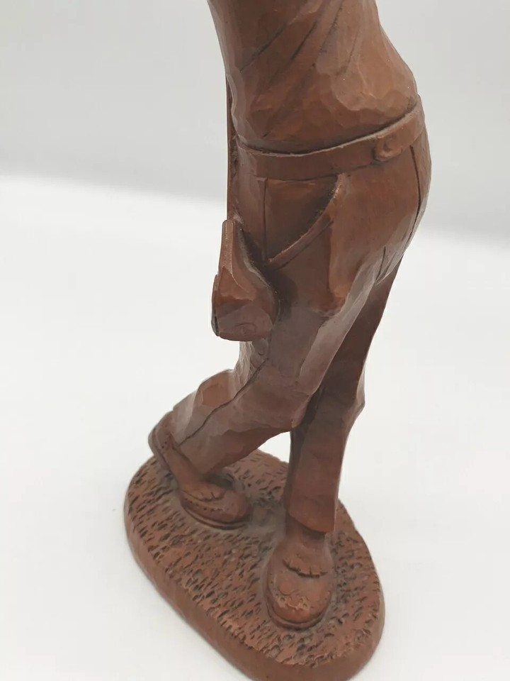 1993 Wetherbee Red Mill Mfg. Hand Carved 11” Golf Figure - Ping | eBay