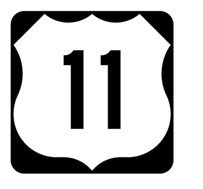 US Route 11 Sticker R1879 Highway Sign Road Sign | eBay