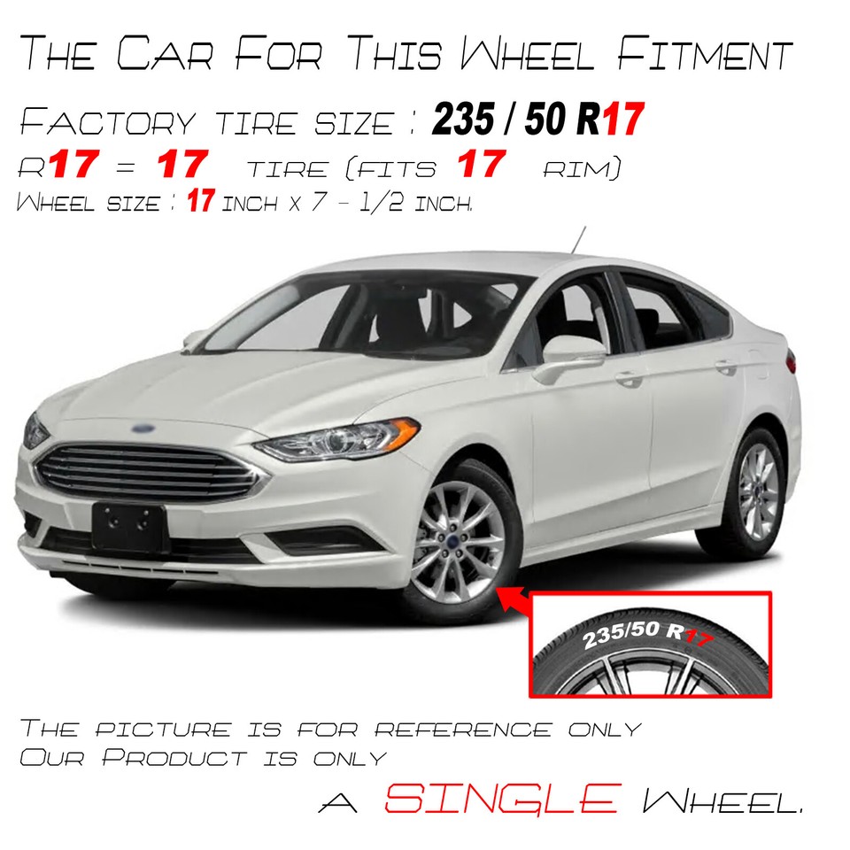 For Ford Fusion OEM Design Wheel 17" 17x7.5 2017-2018 Hyper Silver Rim ...