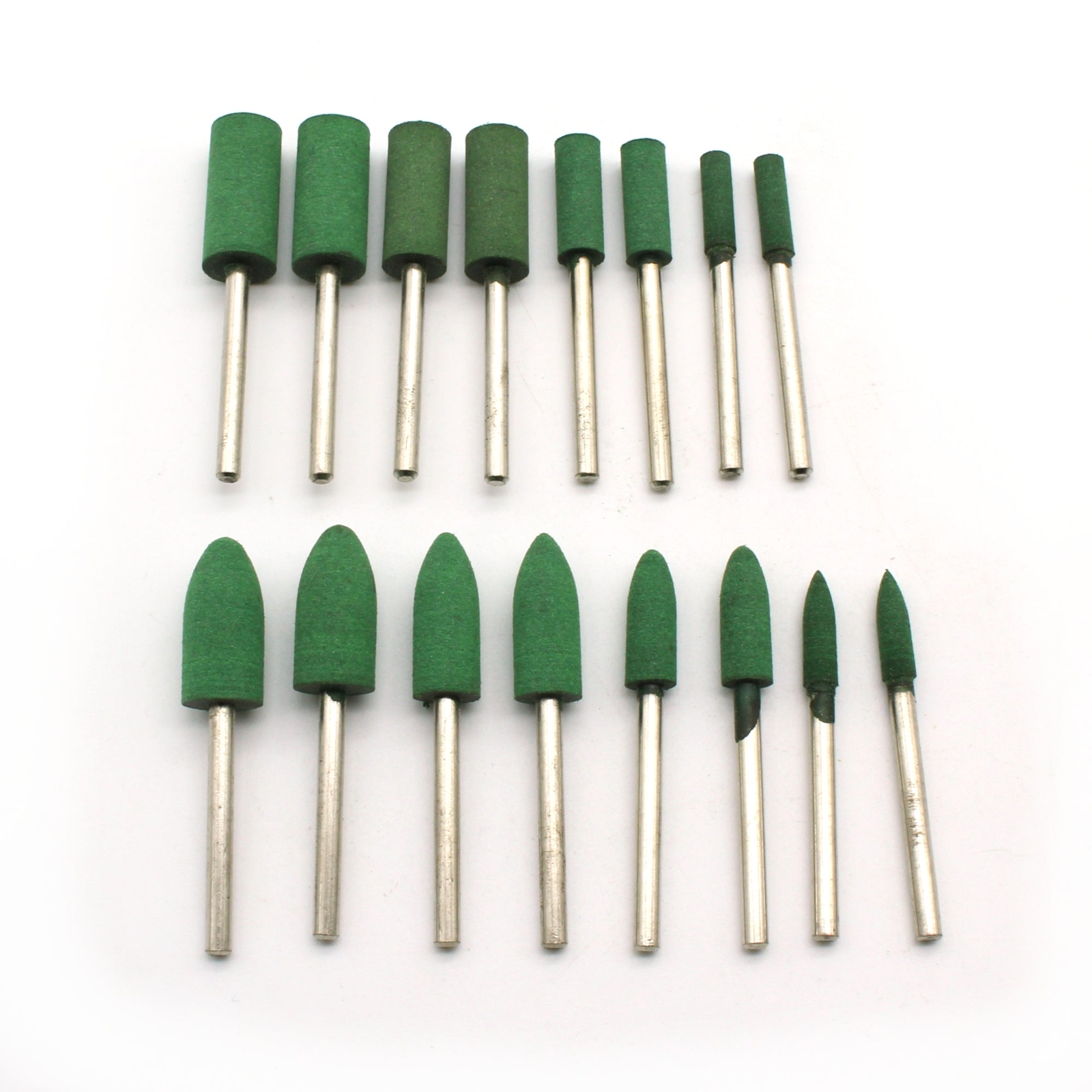 TMAX 16pc RUBBER Polishing Burr 4, 6, 8, 10mm Bullet Cylinder, 1/8 ...