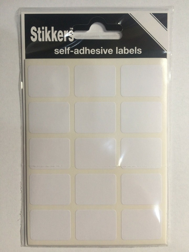 White Small Sticky Labels Price Stickers Tags Blank Self Adhesive | eBay UK