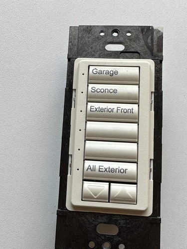 Lutron HomeWorks STWD-6BRL Light Almond 6 Button Raise Lower Keypad ...