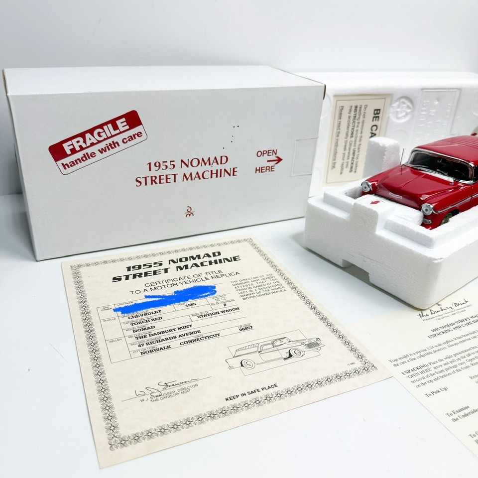 Danbury Mint 1955 NOMAD Street Machine 1:24 Certificate Of Authenticity ...
