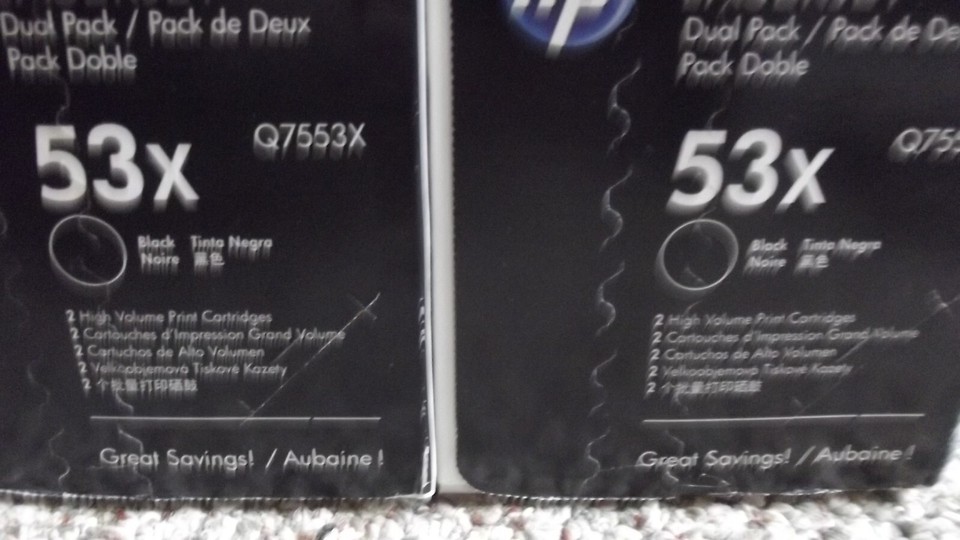 HP Q7553X 53X Black Dual Pack Toner Cartridge LaserJet M2727 NEW ...