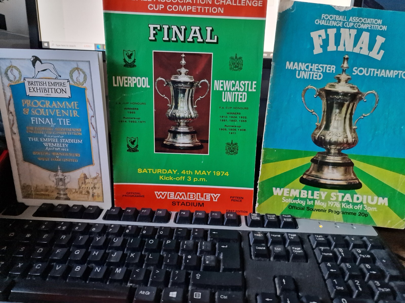 football programme collection European Cup finals FA cup finals and ...