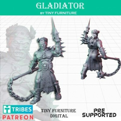 Gladiator Medieval Fighter Flail Mace Combat Scatter Terrain Scenery ...