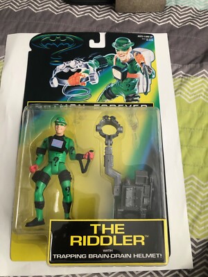Batman Forever: THE RIDDLER Figure w/Capture Brain Drain Helmet (1995 ...