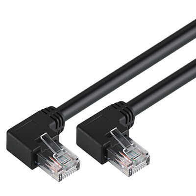 Right Angle Left 90 Degree Cat6 Utp Lan Cable Giga Ethernet 1,2,3,5,10 ...