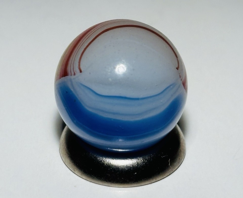 Akro Agate Co Three Color Transparent Base Patch Marble .58” In Mint ...